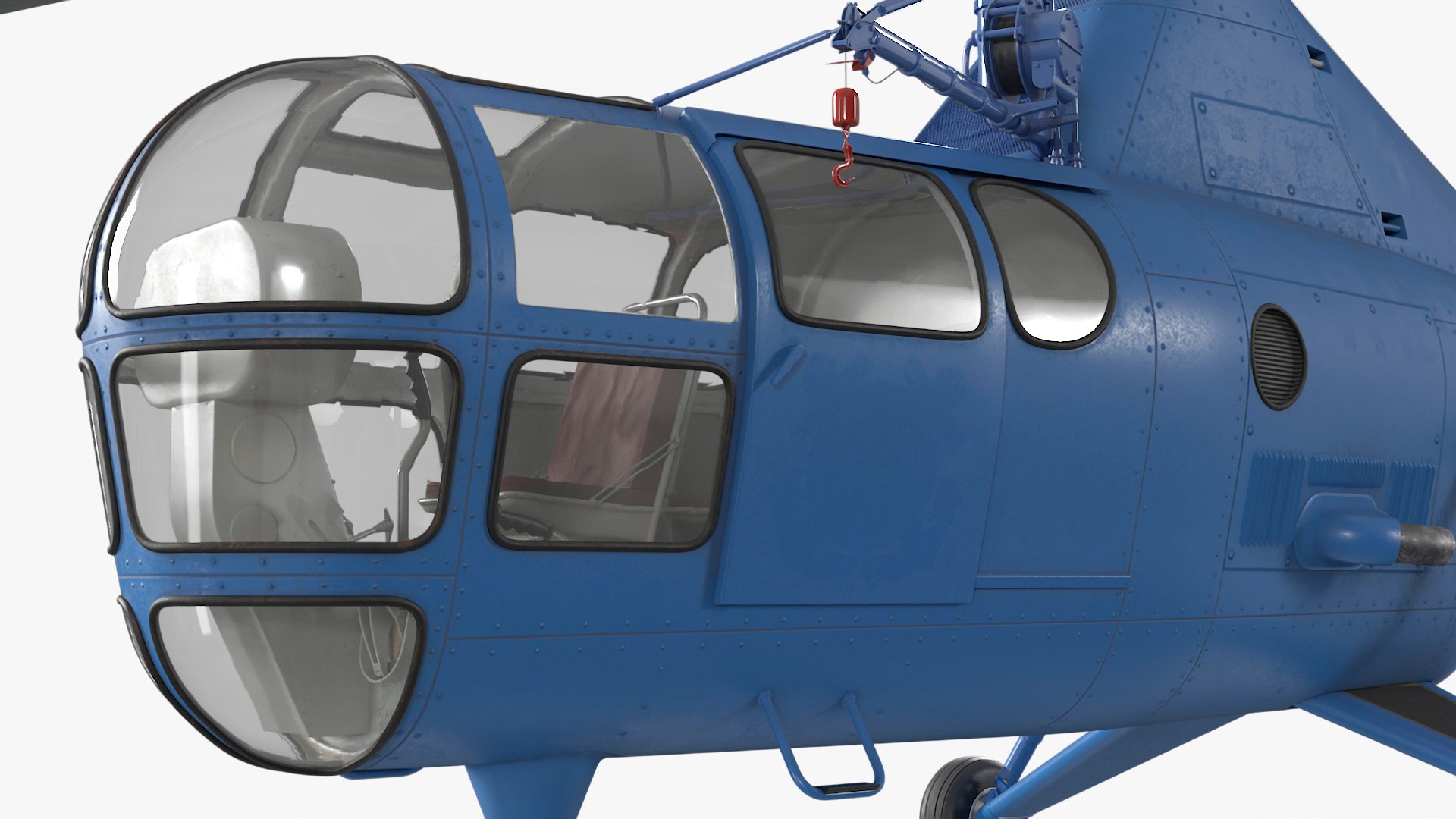 Civilian Multirole Helicopter Blue Rigged For Maya 3D Model ...