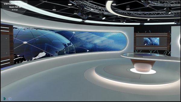 3D virtual sets tv studio model - TurboSquid 1526081