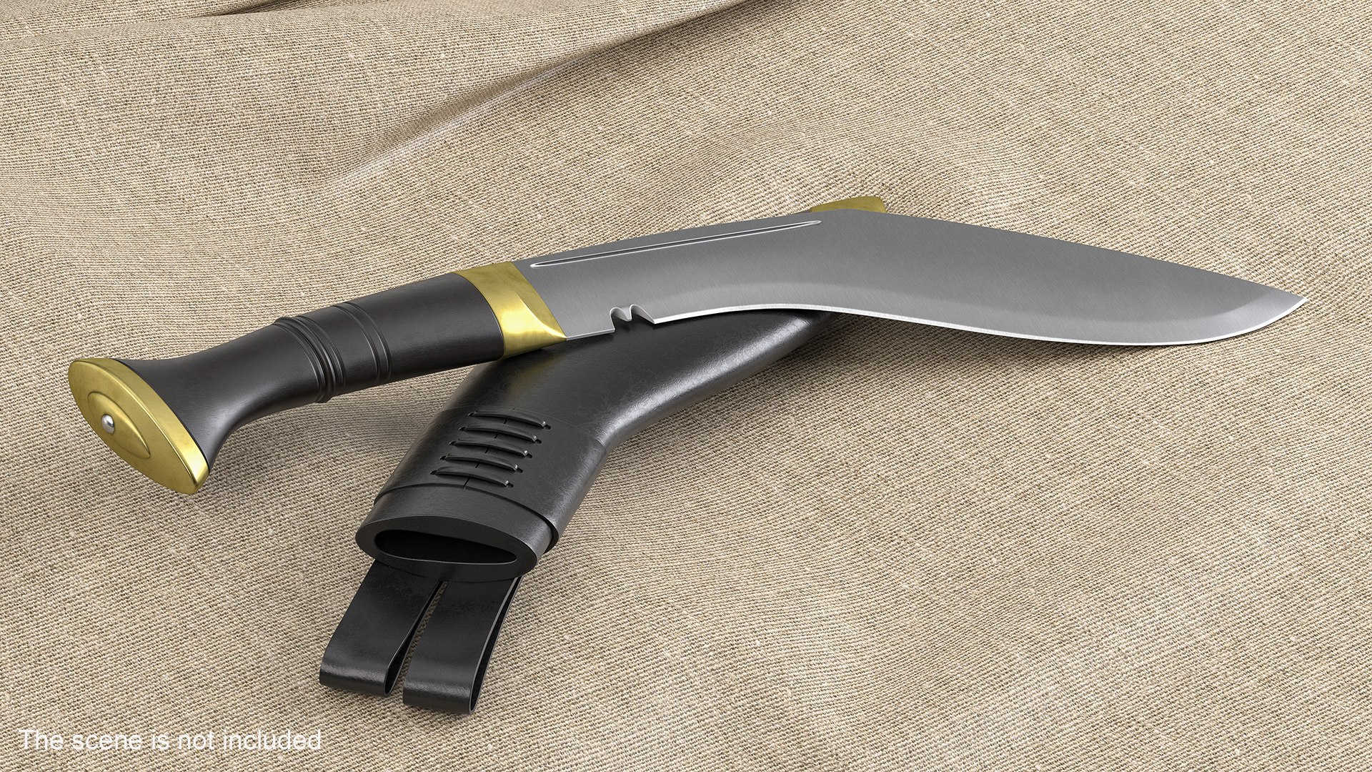 3D Classic Kukri With A Leather Sheath - TurboSquid 2000499
