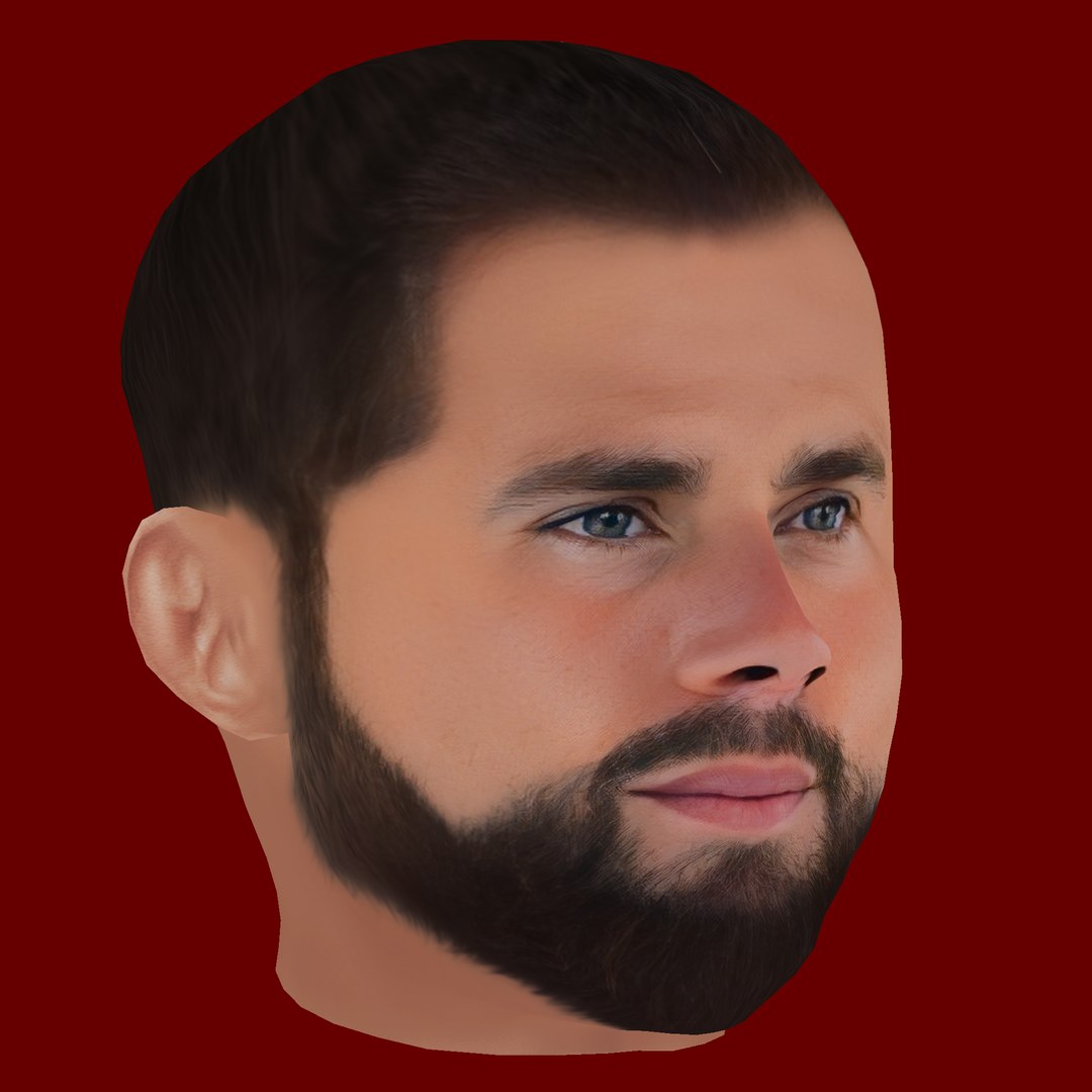 Nacho Fernandez Head - Low Poly Head For Game 3D Model - TurboSquid 2208428