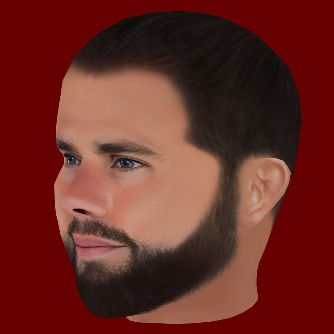 Nacho Fernandez Head - Low Poly Head For Game 3D Model - TurboSquid 2208428