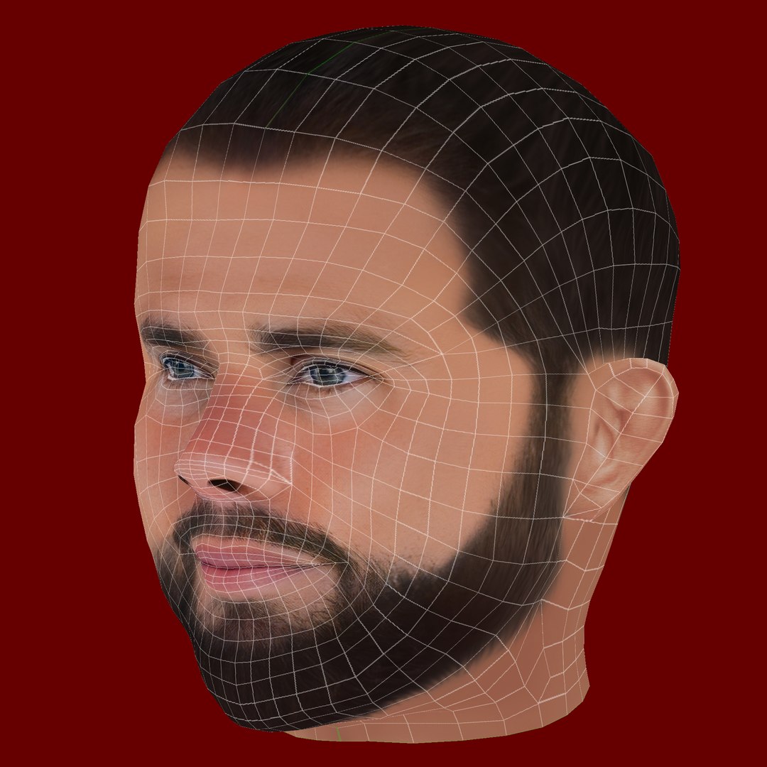 Nacho Fernandez Head - Low Poly Head For Game 3D Model - TurboSquid 2208428