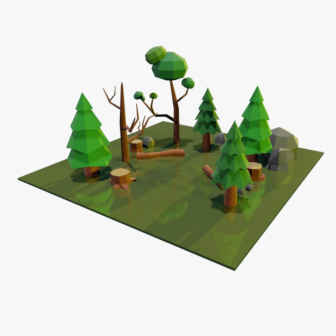 SIMPLE LOWPOLY FOREST PACK 3D Model - TurboSquid 2194735