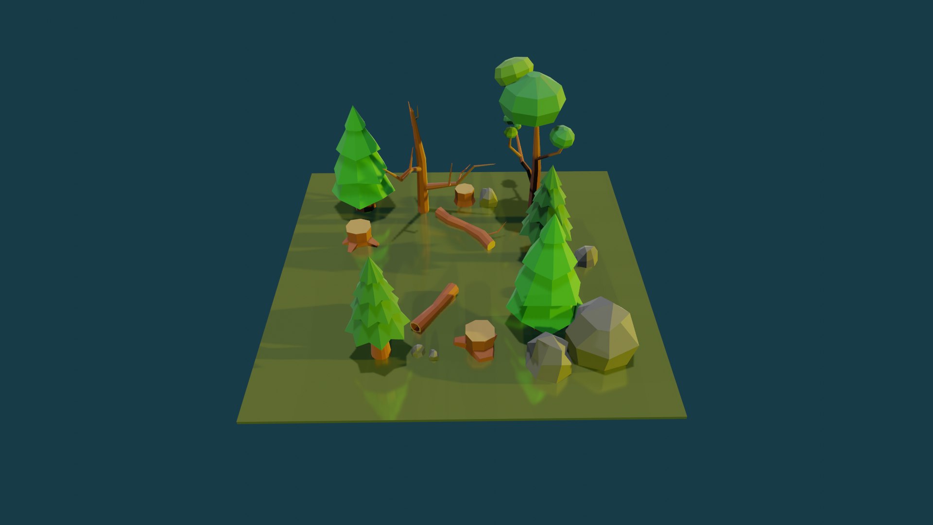 SIMPLE LOWPOLY FOREST PACK 3D Model - TurboSquid 2194735