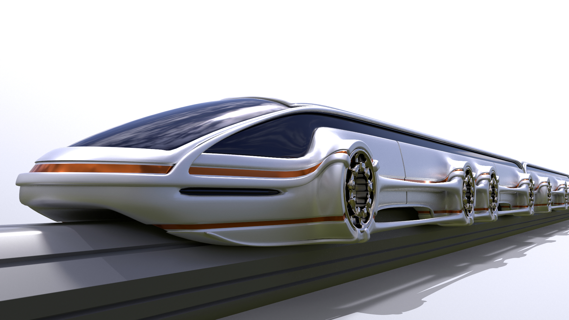 Futuristic train 3D - TurboSquid 1660013