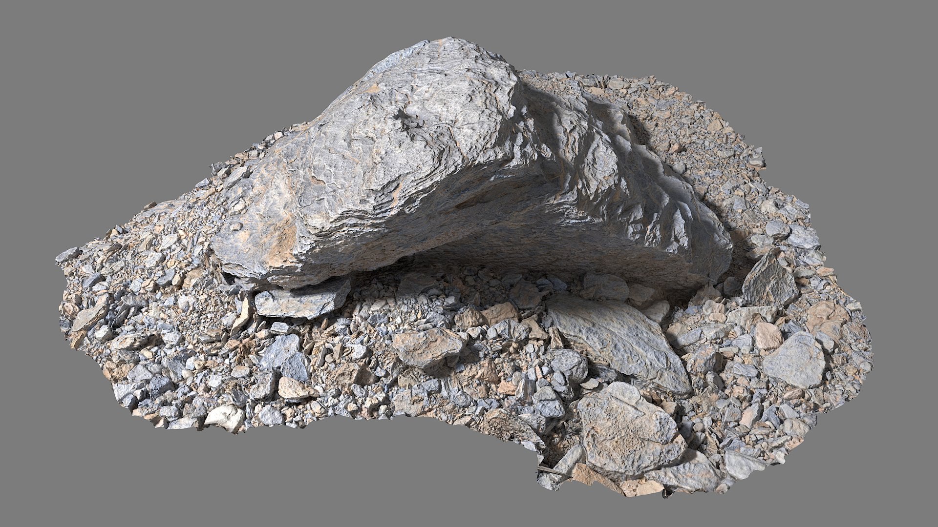 3D Model Assembly Ground Rock 34 - TurboSquid 2003872