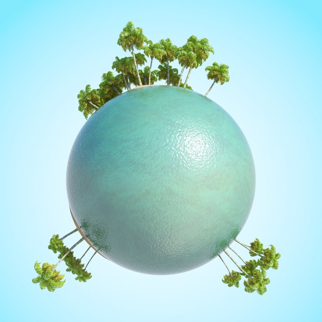 3d model planet tropic