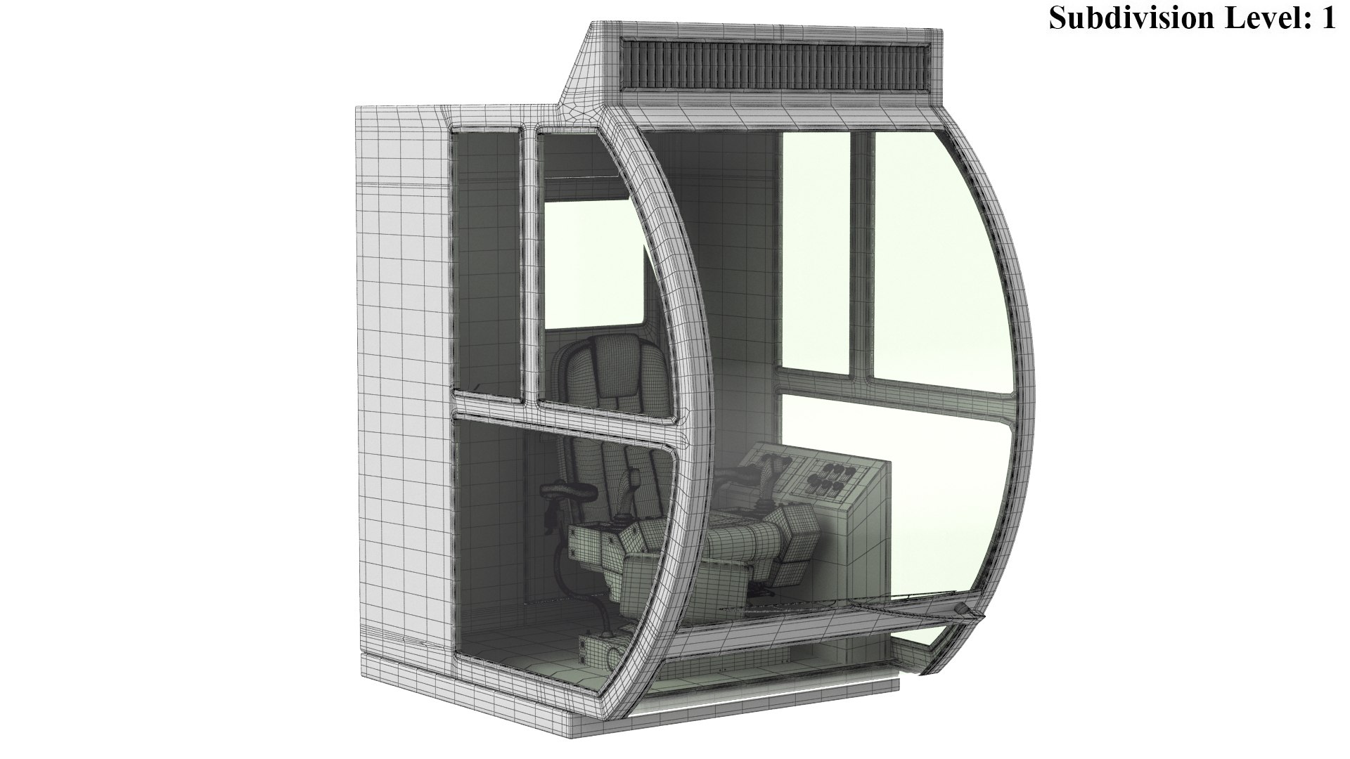Detailed Crane Cockpit 3D Model - TurboSquid 2134010