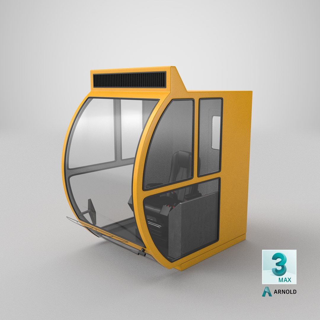 Detailed Crane Cockpit 3D Model - TurboSquid 2134010