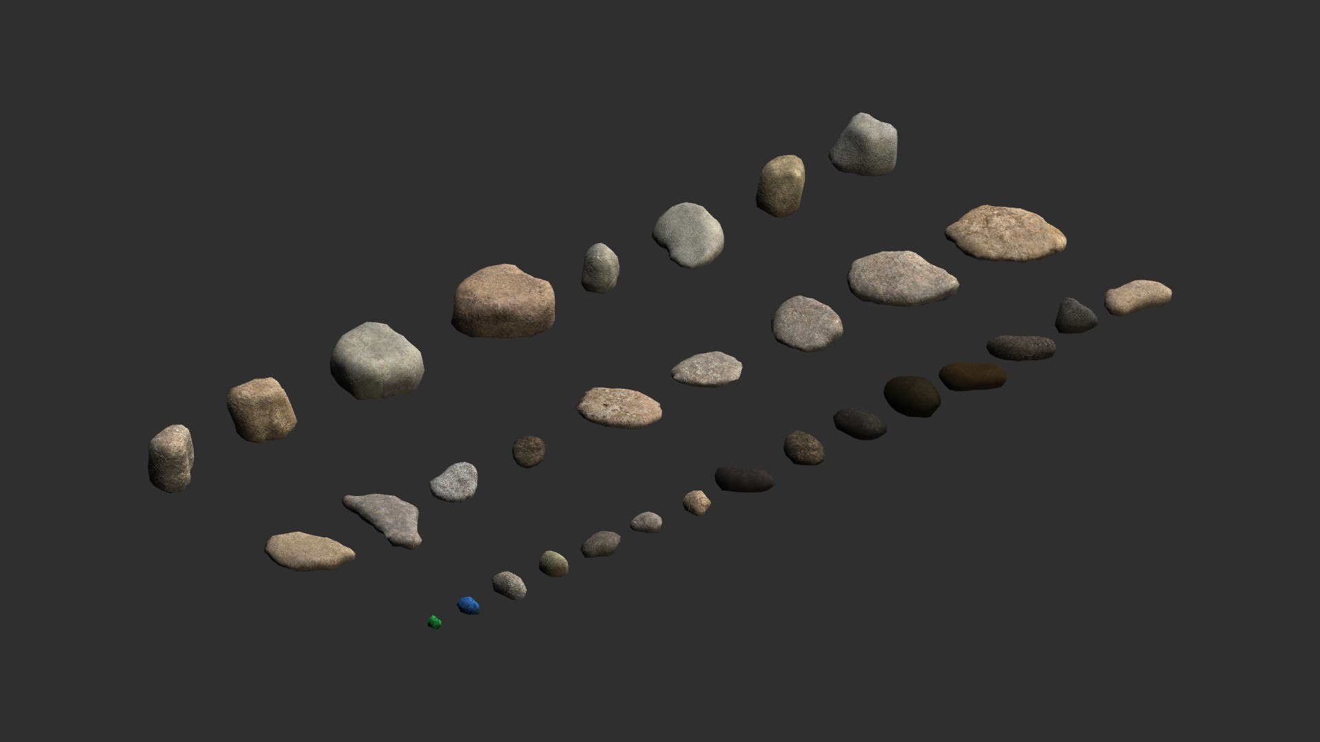 Free 3D Assorted Rocks - Mix Model - TurboSquid 2221069