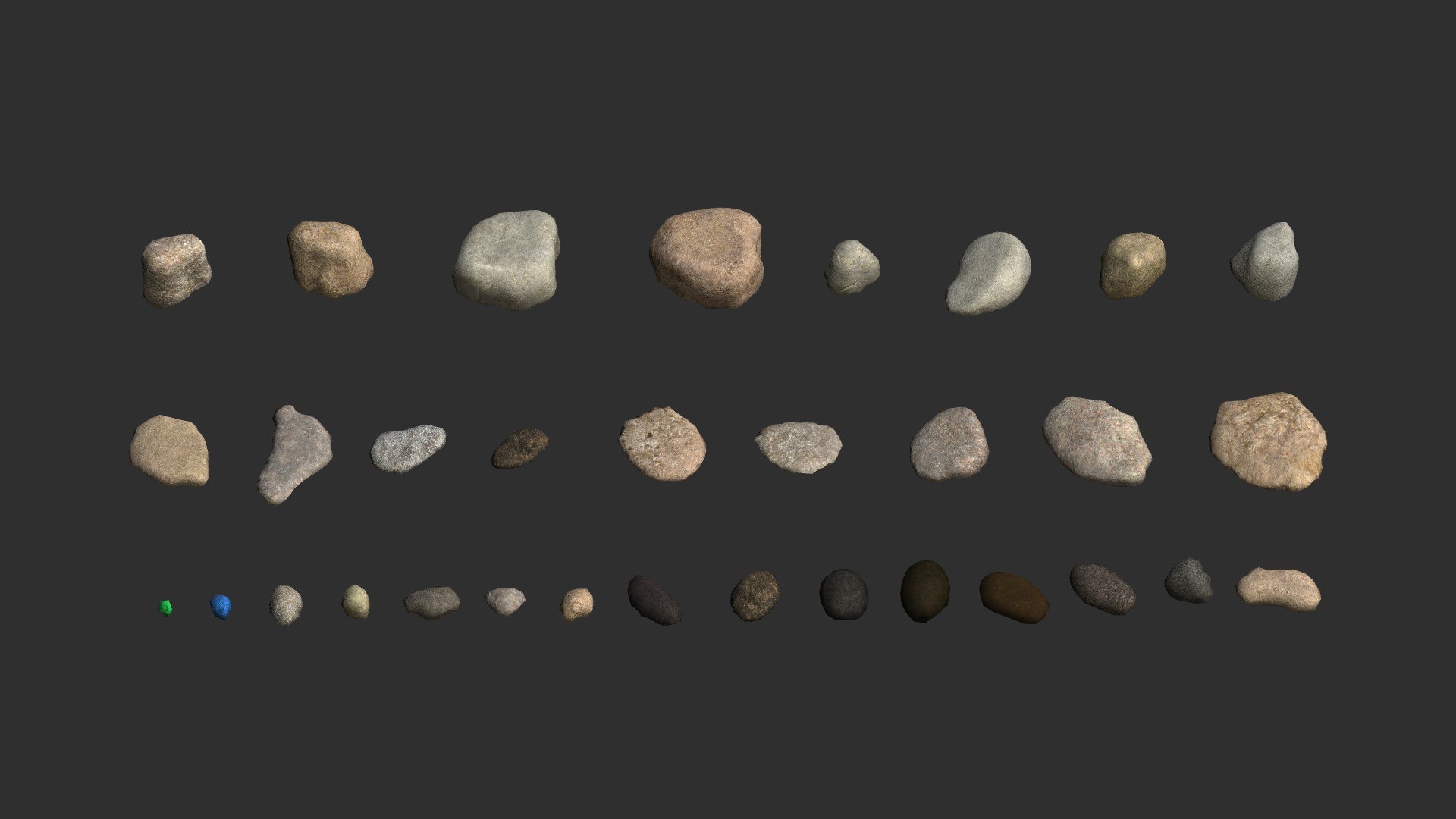Free 3D Assorted Rocks - Mix Model - TurboSquid 2221069
