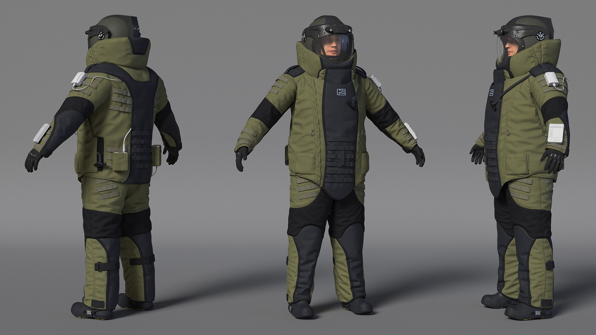 3D EOD 10 Bomb Suit Gloved Model - TurboSquid 2284103