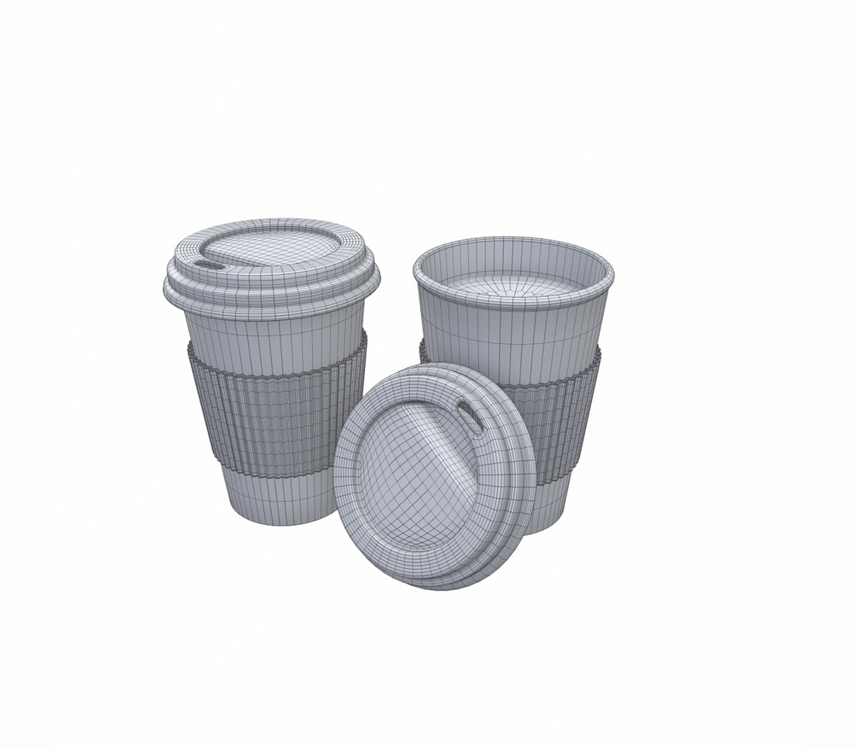 3D Model Takeout Coffee Cups With Liquid - TurboSquid 1986095