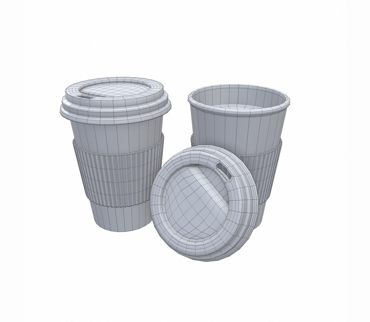 3D Model Takeout Coffee Cups With Liquid - TurboSquid 1986095