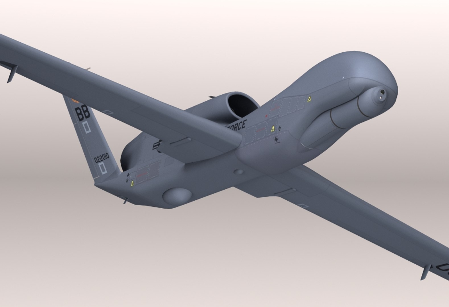 Rq-4a Global Hawk Uav 3d Model