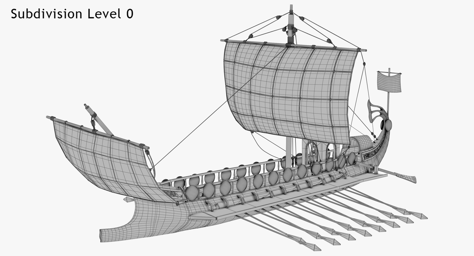 Ancient Roman Bireme 3D Model - TurboSquid 1950847