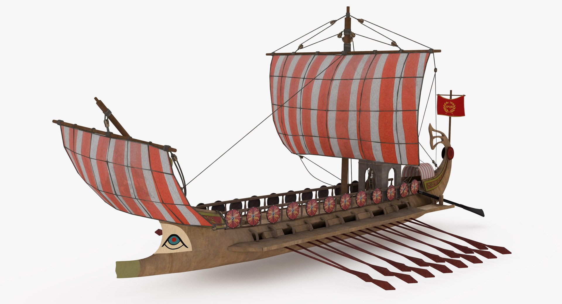 Ancient Roman Bireme 3D model - TurboSquid 1950847