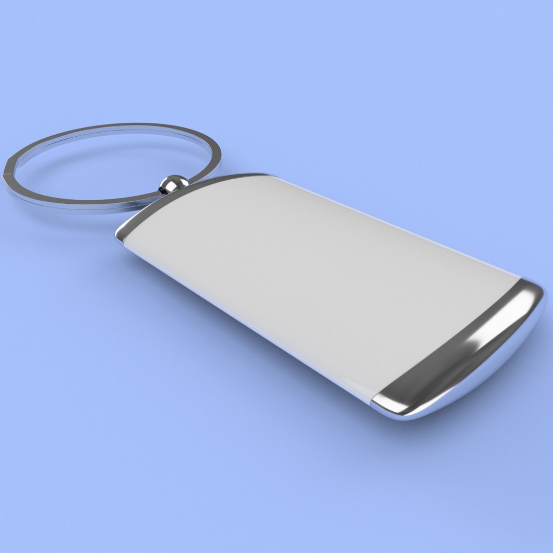 3d keyring ring keys 2 model
