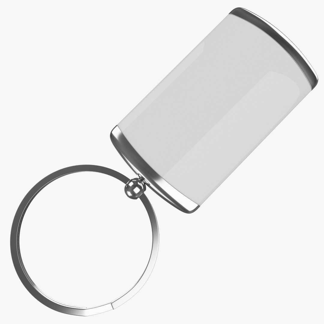 3d keyring ring keys 2 model