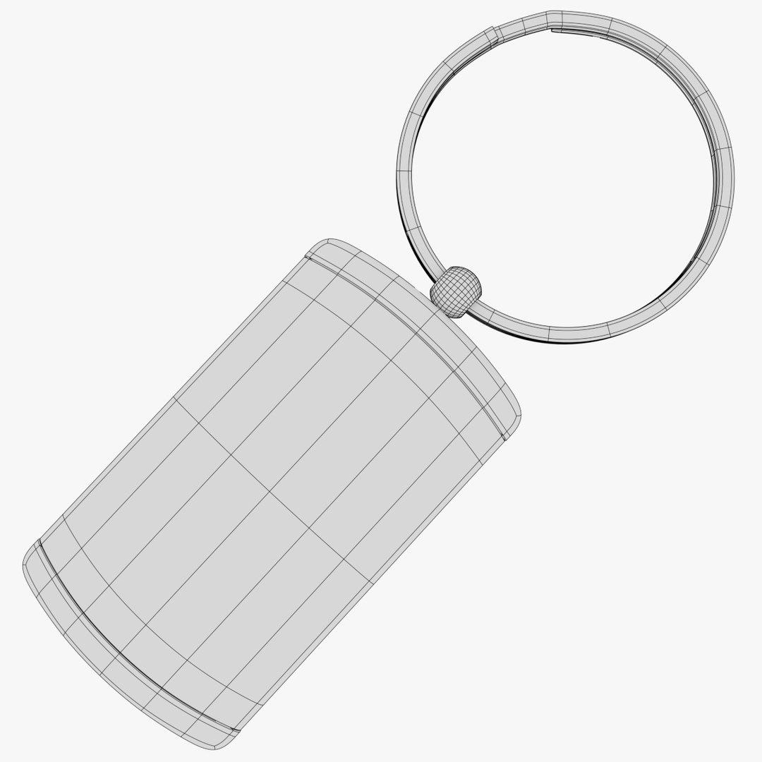 3d keyring ring keys 2 model