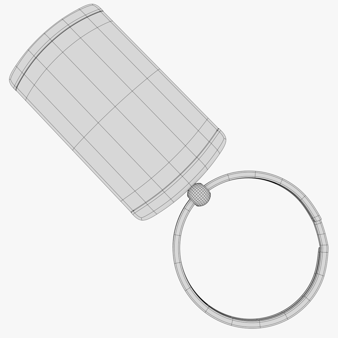3d keyring ring keys 2 model