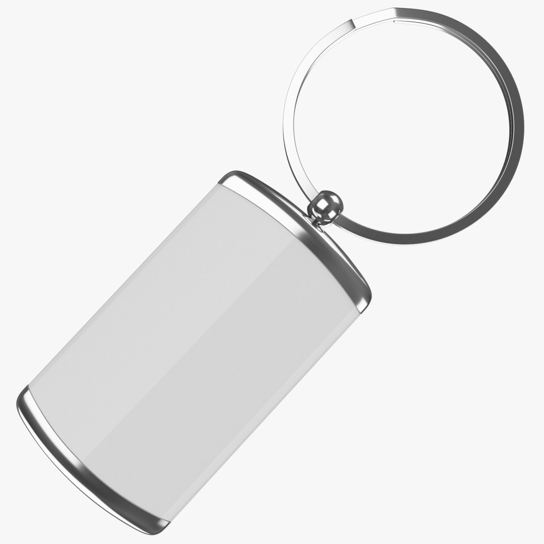 3d keyring ring keys 2 model