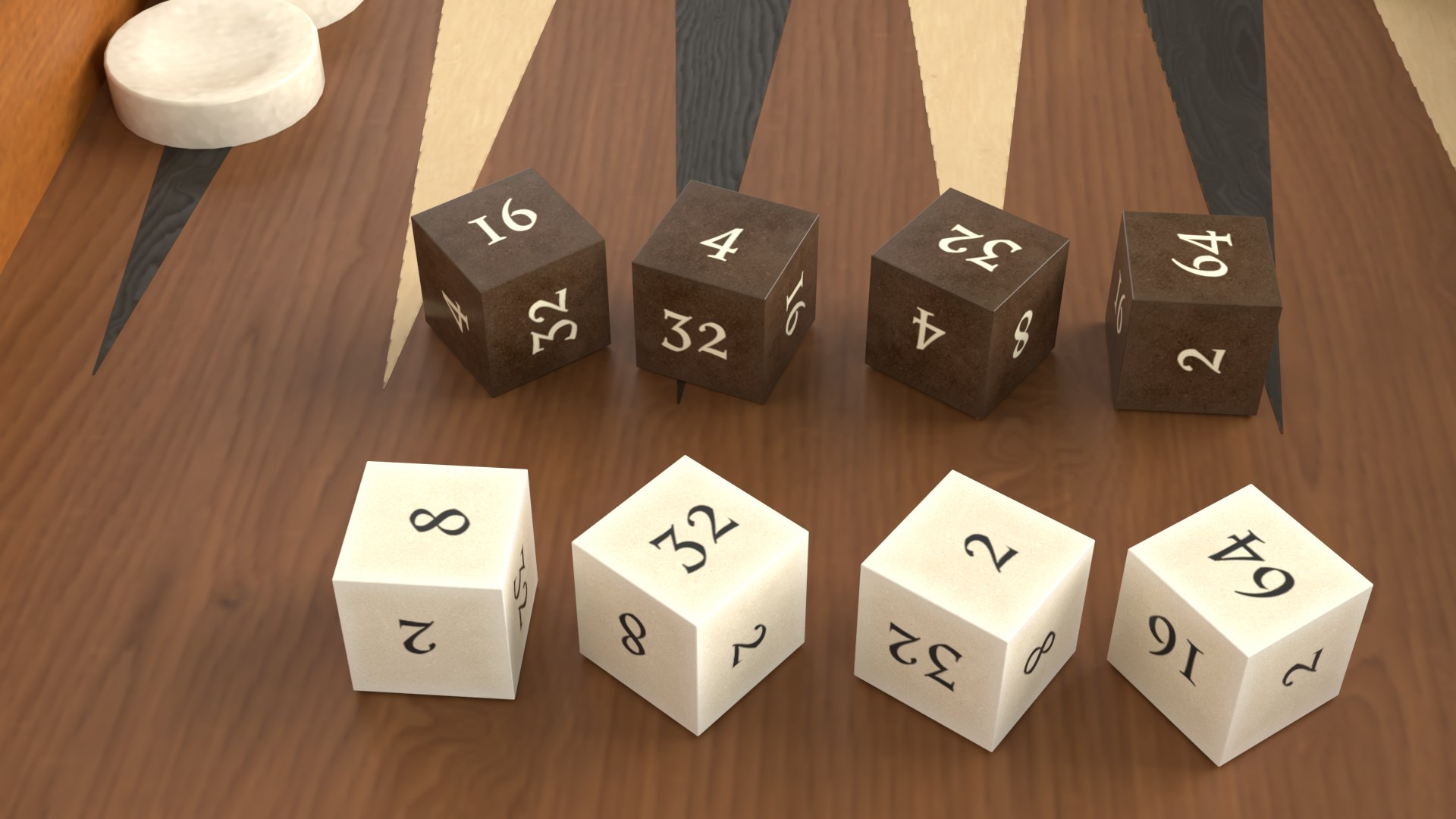 Backgammon Game With Table Chairs Set 3D Model - TurboSquid 2197559