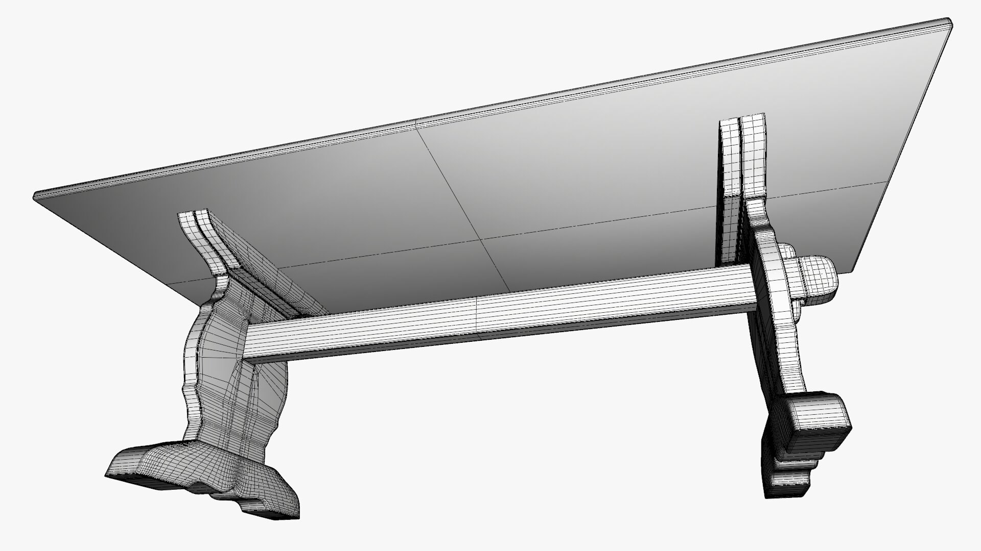 Trestle Table Model - TurboSquid 1754838