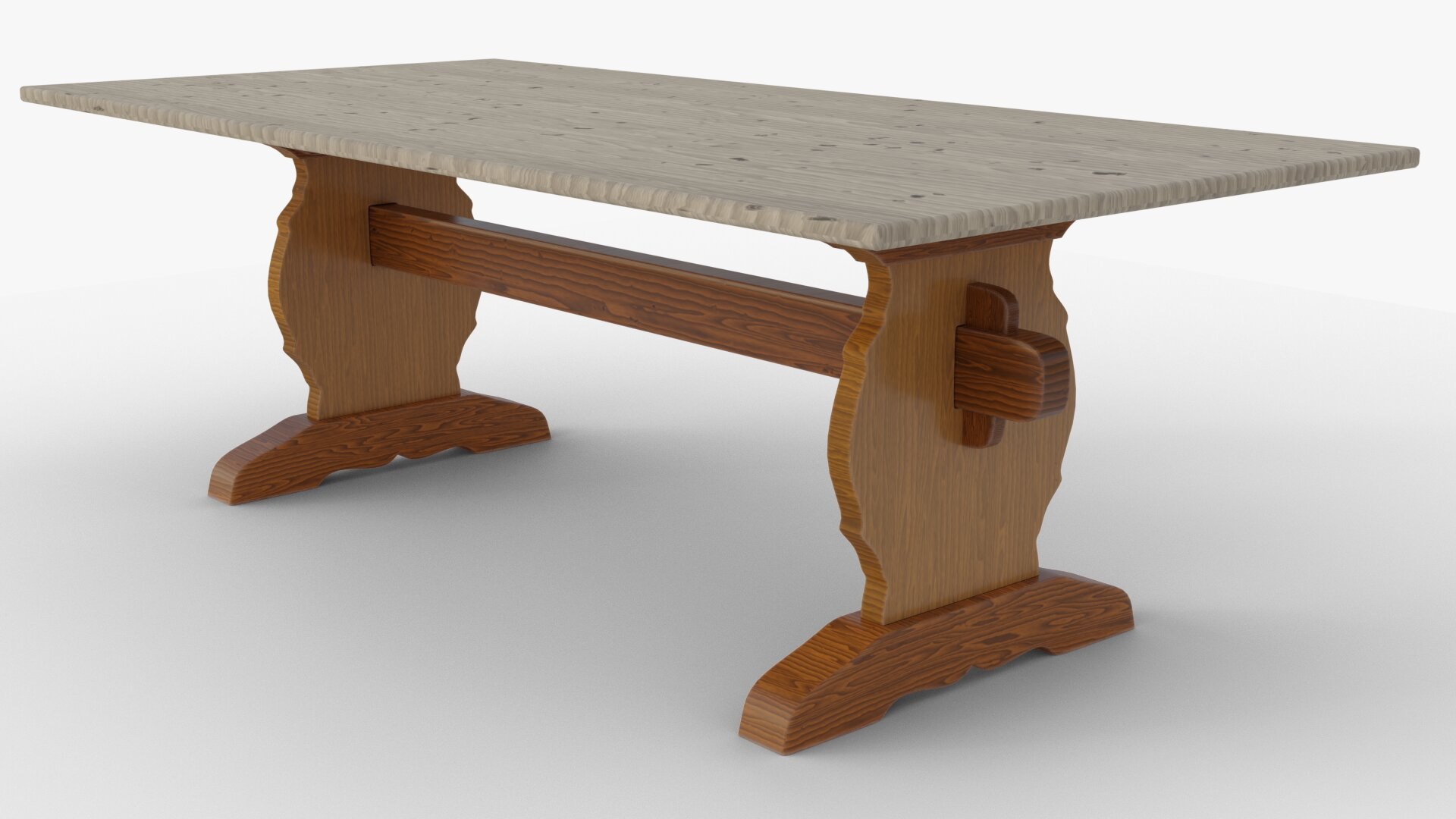 Trestle Table Model - TurboSquid 1754838