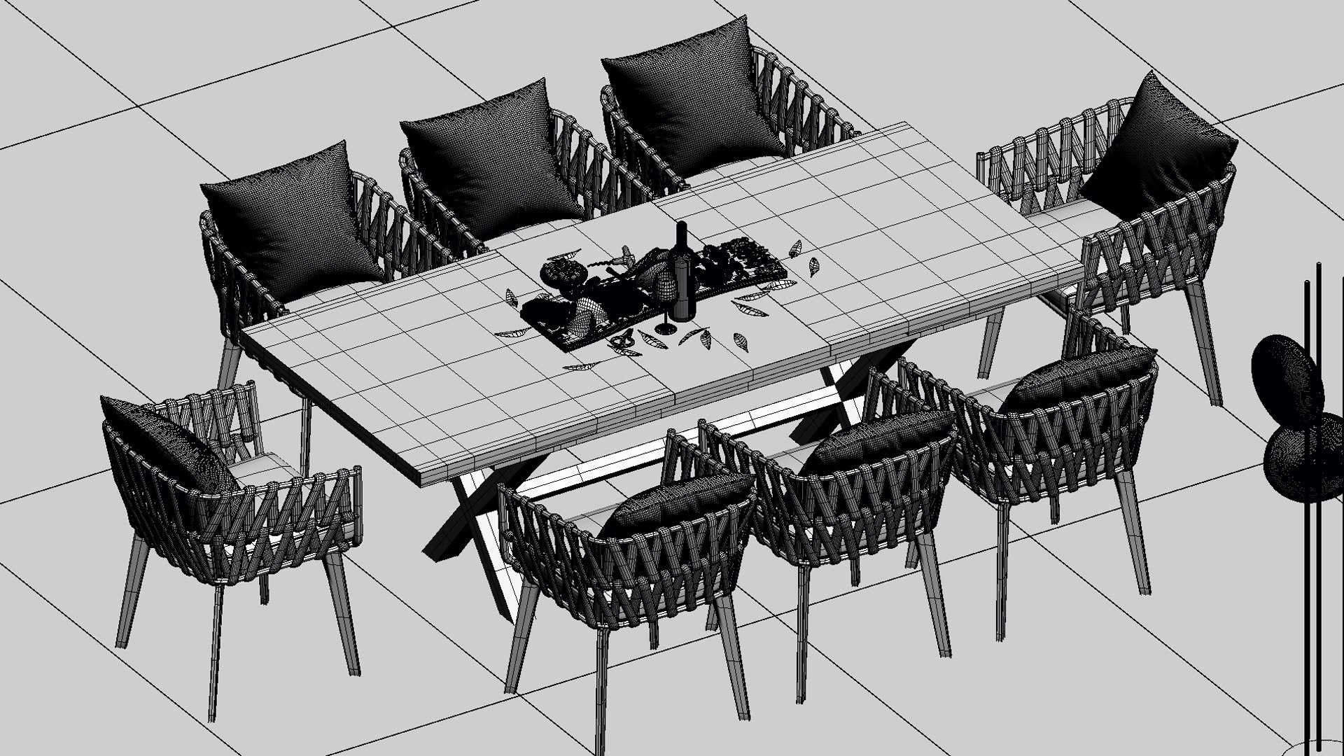 3D Outdoor Dining Table 3D Model 3D Model - TurboSquid 2383540