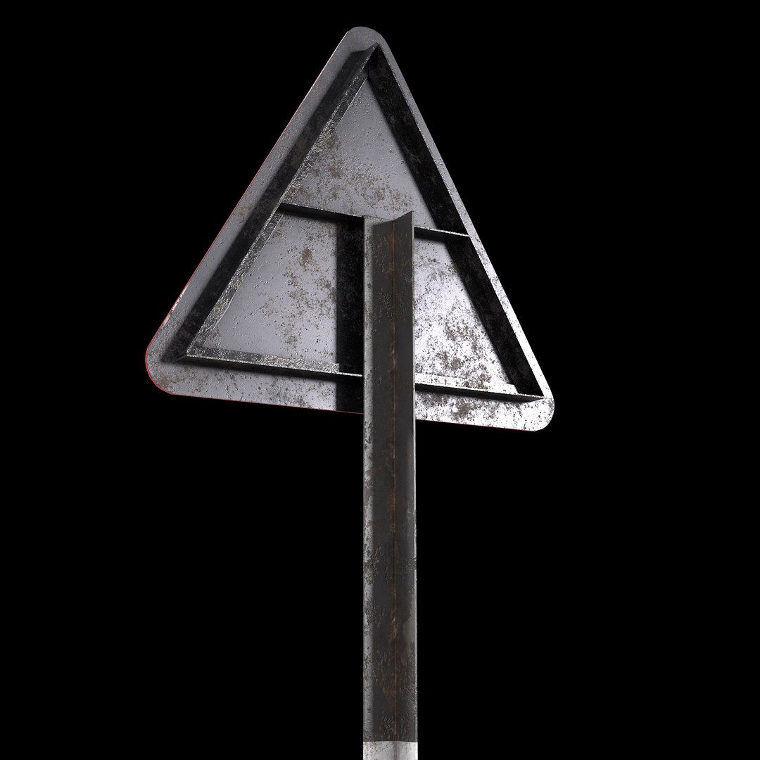 Right hand curve roadsign model - TurboSquid 1494188