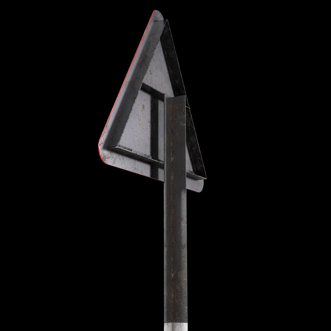 Right hand curve roadsign model - TurboSquid 1494188