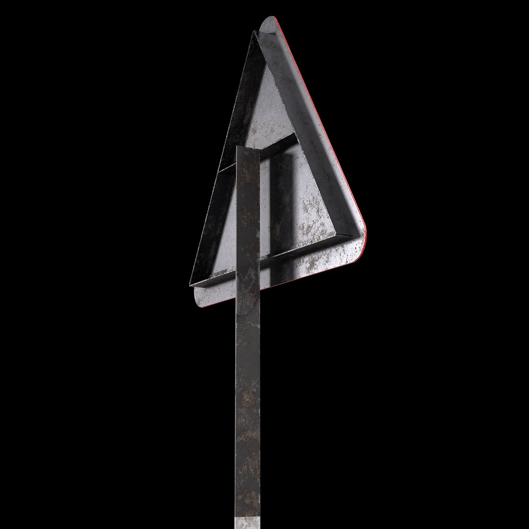 Right hand curve roadsign model - TurboSquid 1494188