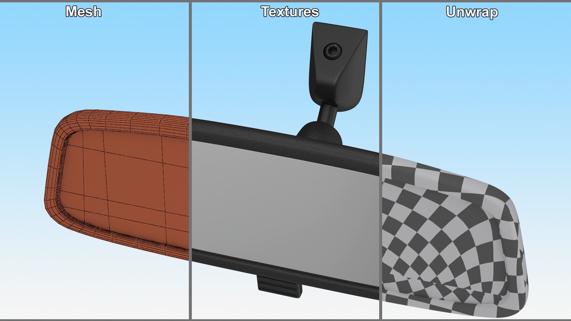 Car Interior Rear View Mirror 3D - TurboSquid 2158693