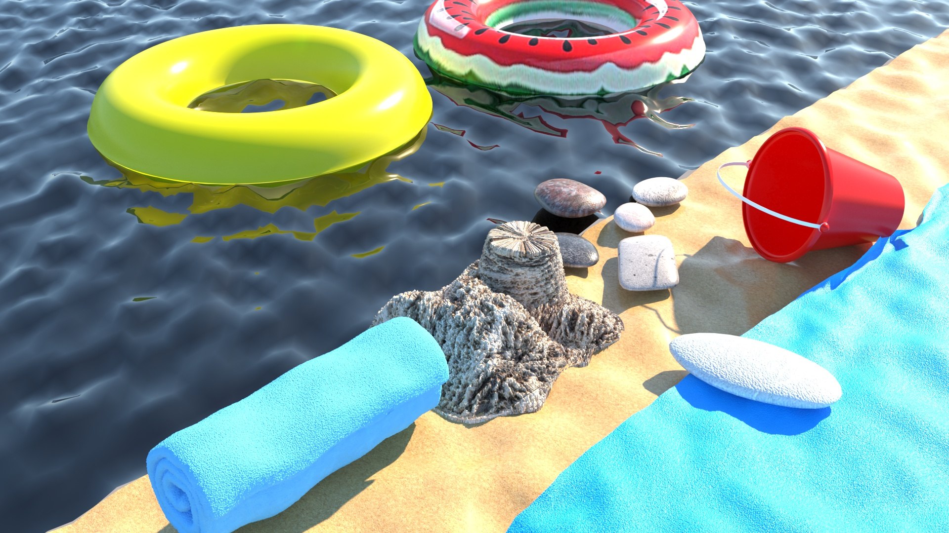 Beach model - TurboSquid 1822030