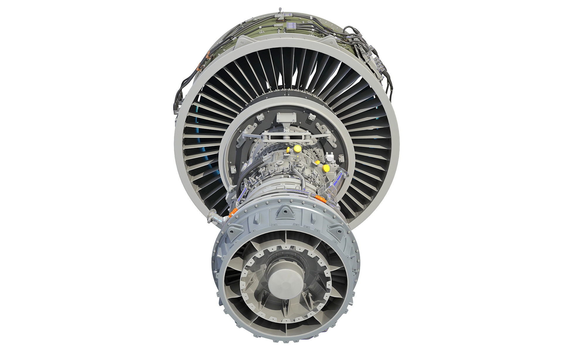 3D geared turbofan engine cutaway - TurboSquid 1470867