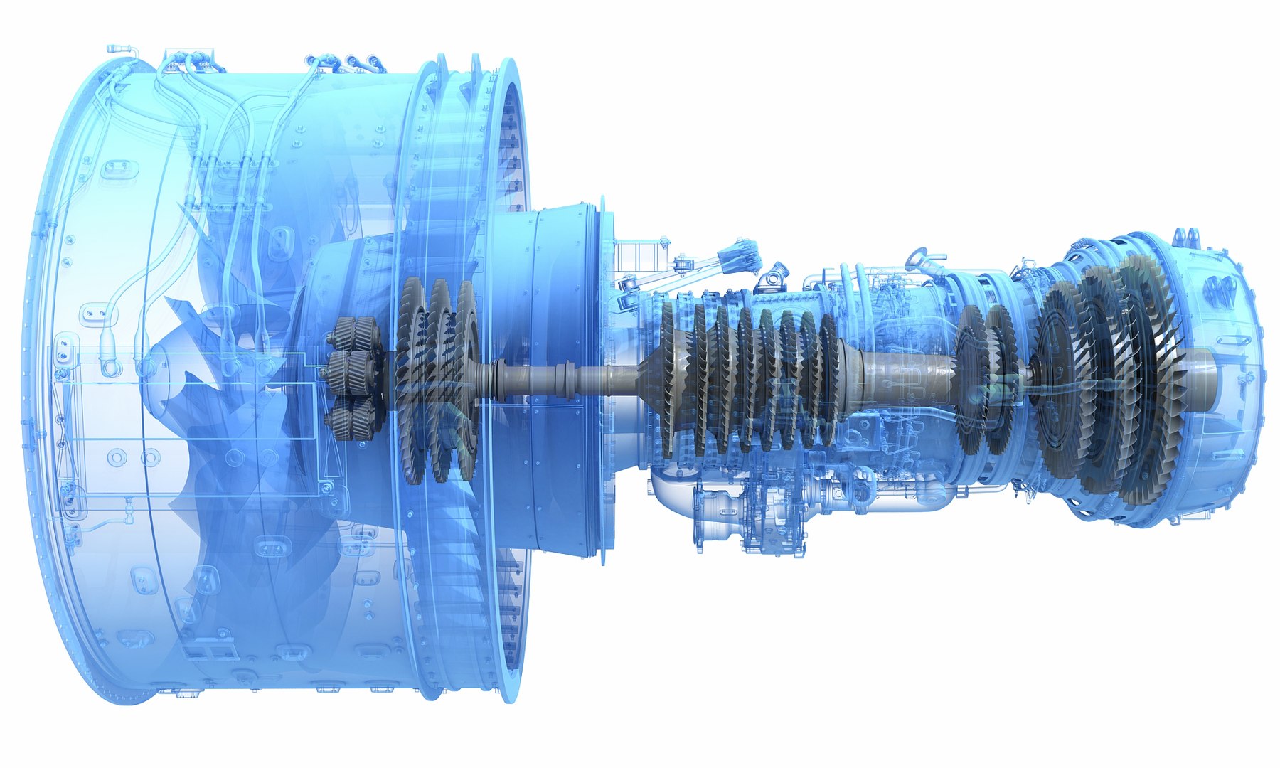 3D Geared Turbofan Engine Cutaway - TurboSquid 1470867