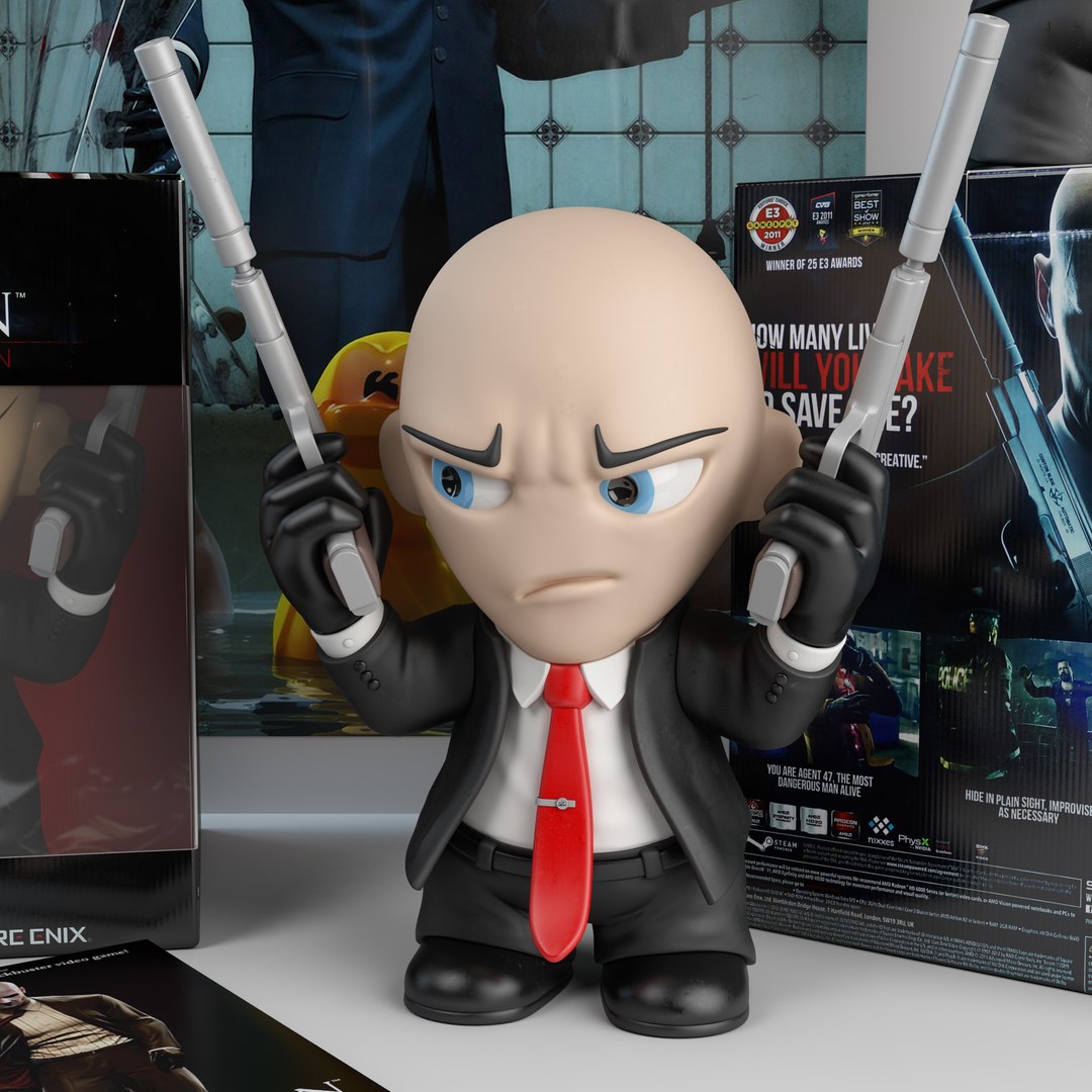 Toy Hitman 3d Model
