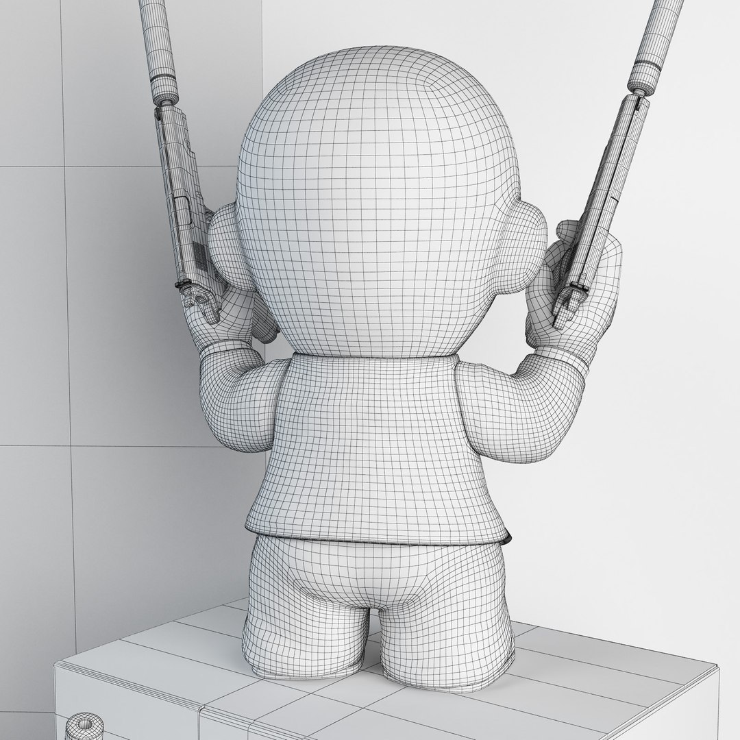 Toy Hitman 3d Model