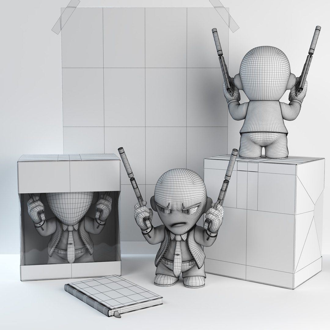 Toy Hitman 3d Model