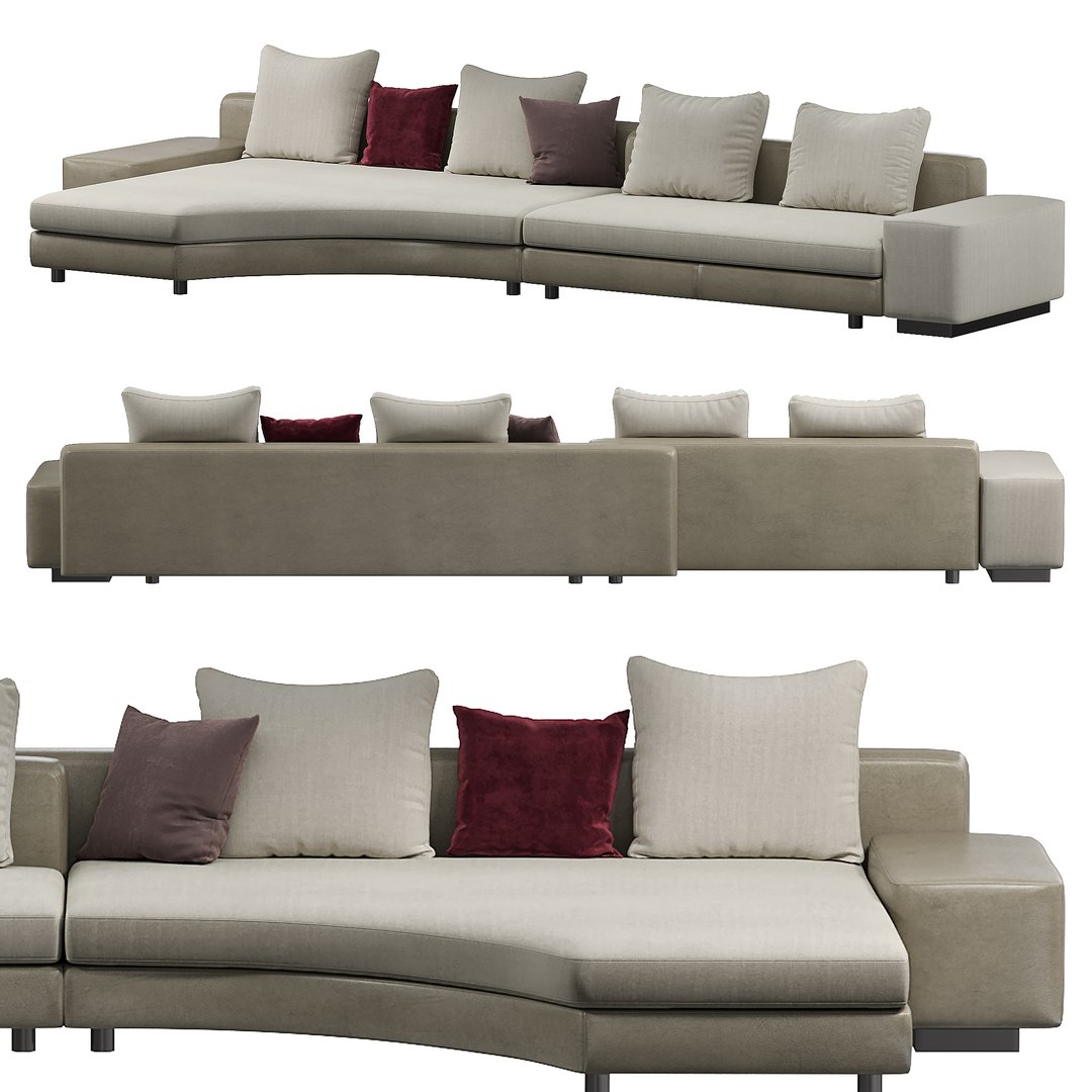 3D Daniels Sofa By Minotti Model - TurboSquid 1947555