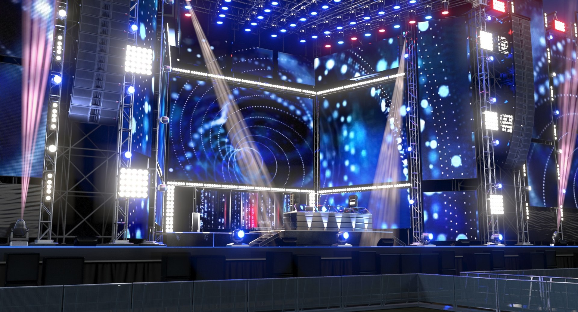 Mega Dj Stage Scene Model - TurboSquid 1385079