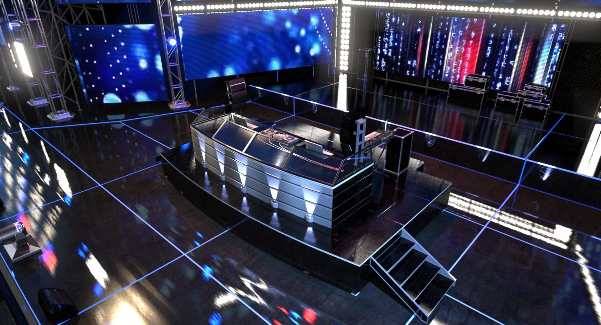 Mega Dj Stage Scene Model - TurboSquid 1385079