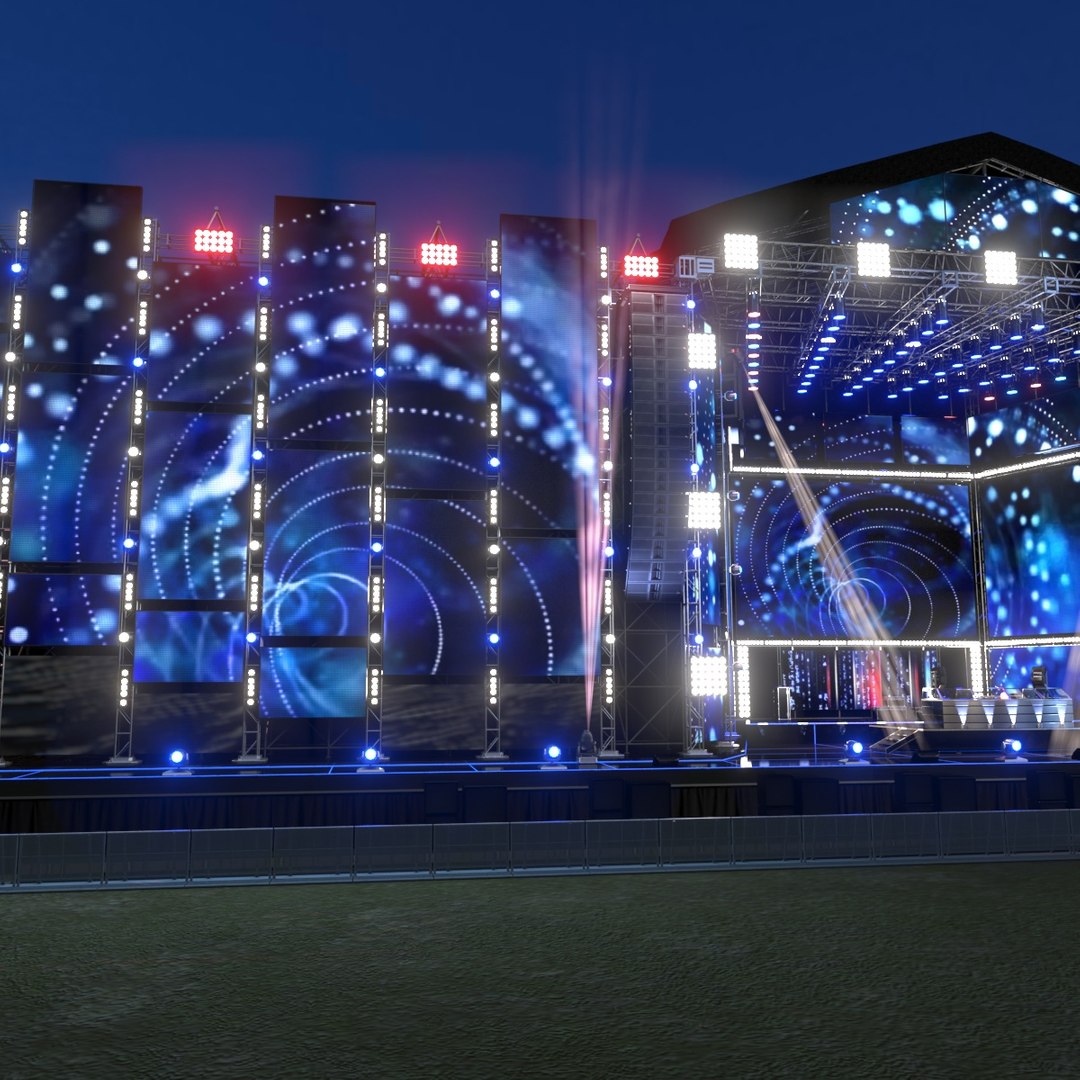 Mega dj stage scene model - TurboSquid 1385079