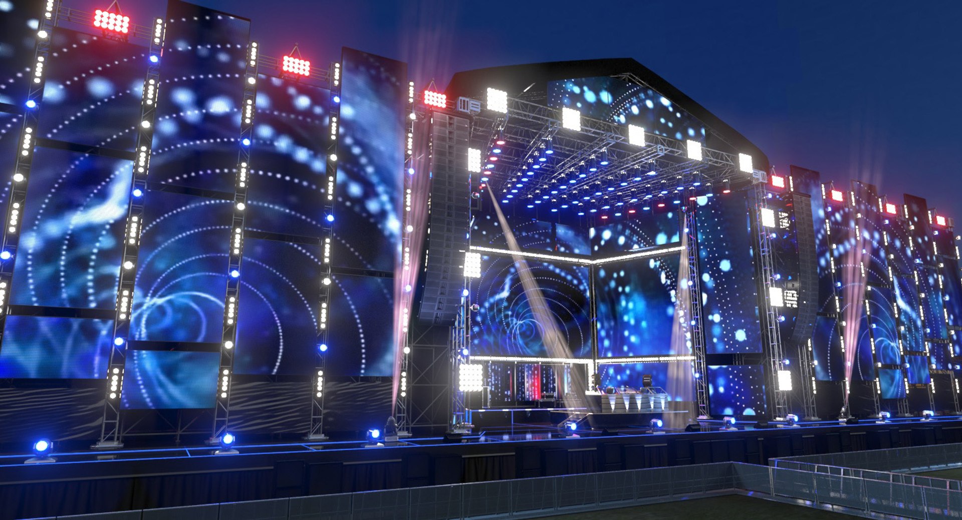 Mega Dj Stage Scene Model - TurboSquid 1385079