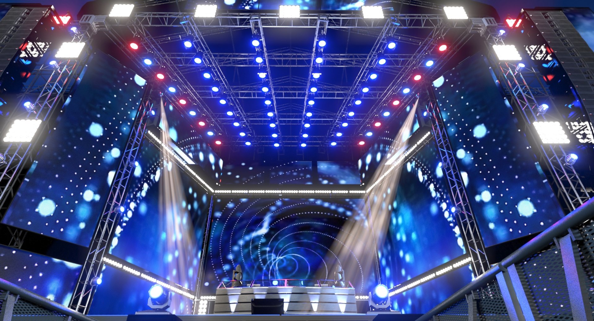 Mega Dj Stage Scene Model - TurboSquid 1385079