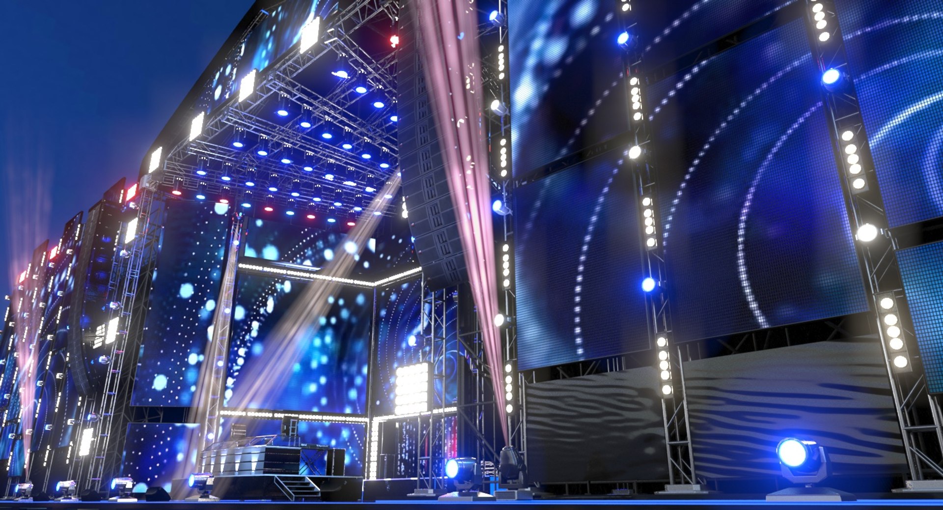 Mega Dj Stage Scene Model - TurboSquid 1385079