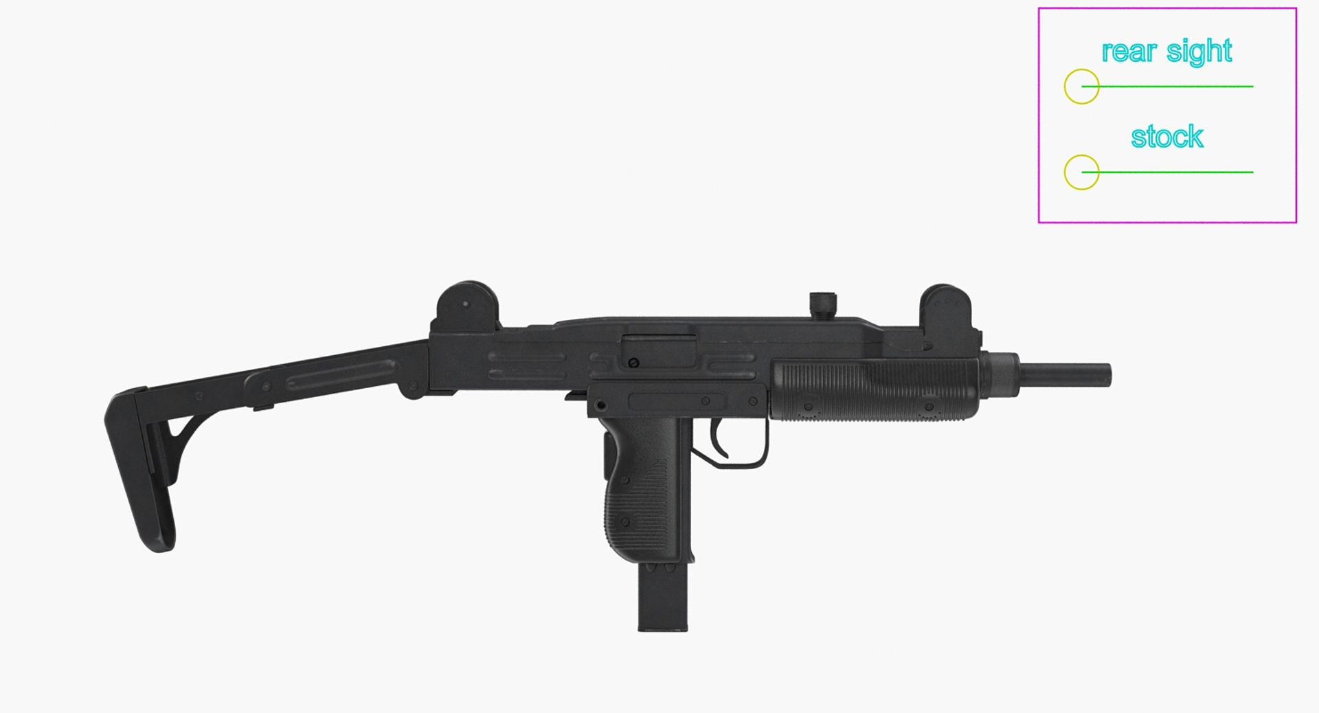 3D Submachine Gun Uzi Smg Model - TurboSquid 1157737