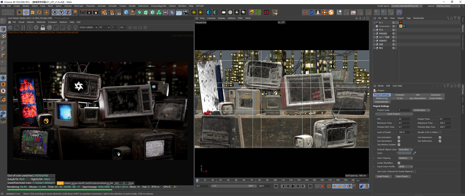 3D Old TV Asset Package Model - TurboSquid 1990911
