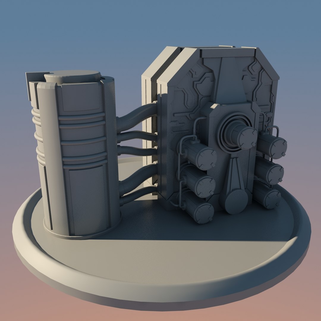 3d Model Of Reactor Architectural Scene